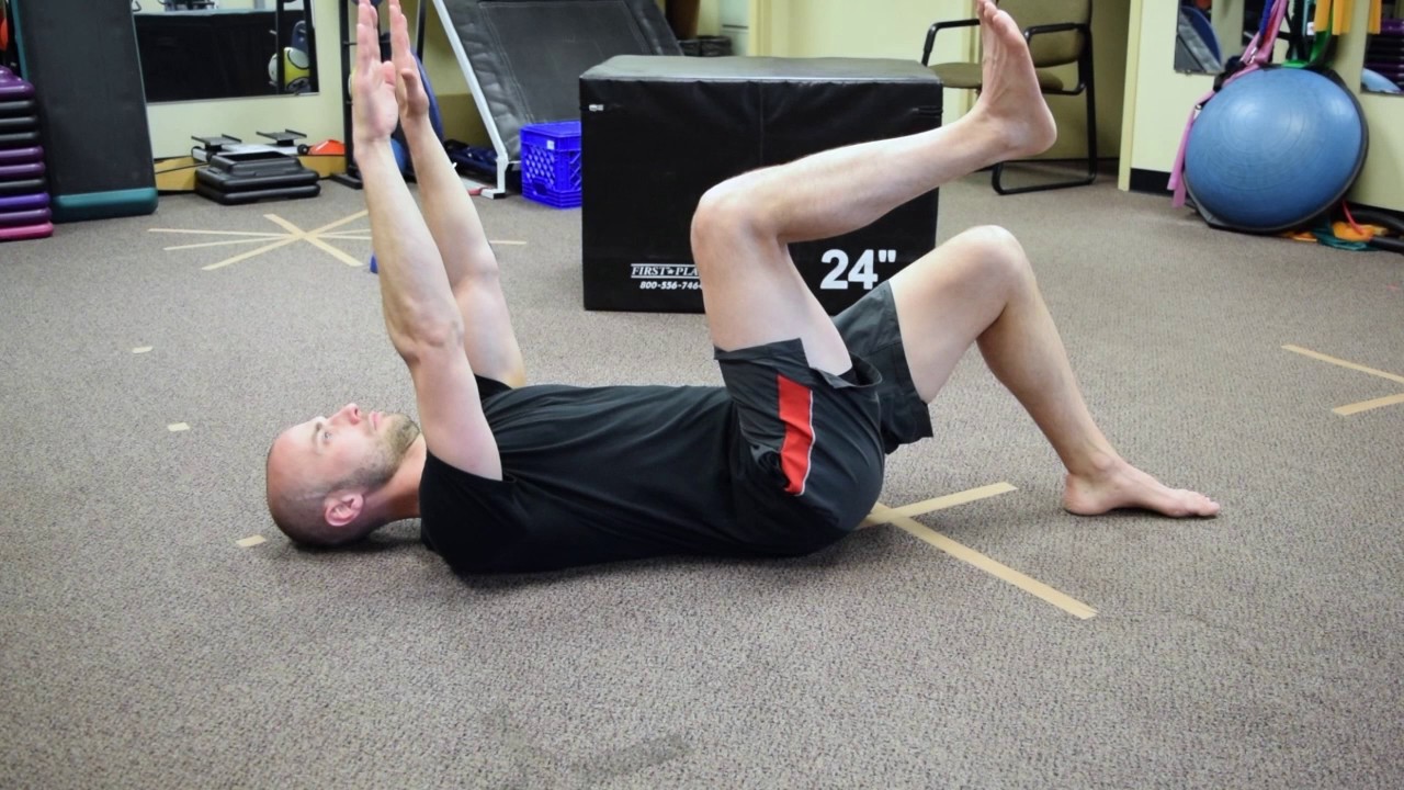 Hooklying Single Leg Marching - YouTube