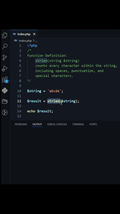PHP, Finding String Length #coding #programming #phpdeveloper #php#shorts - YouTube