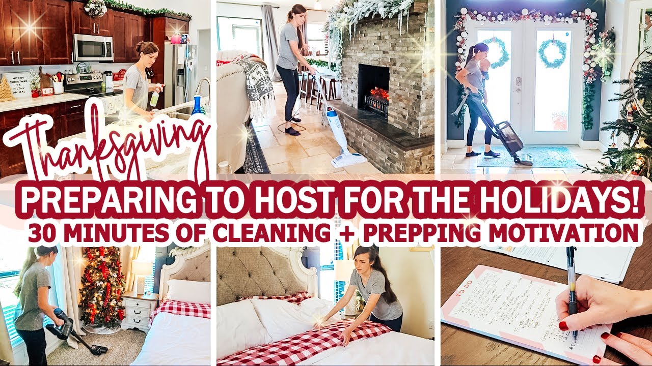 *NEW* THANKSGIVING CLEANING + PREPPING MOTIVATION | PREPARE TO HOST FOR ...
