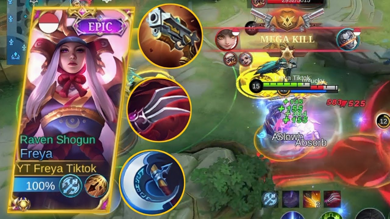 FREYA BUILD LIFESTEAL DAN EMBLEM BUAT SOLO RANK ! GAMEPLAY AGGRESSIVE ...