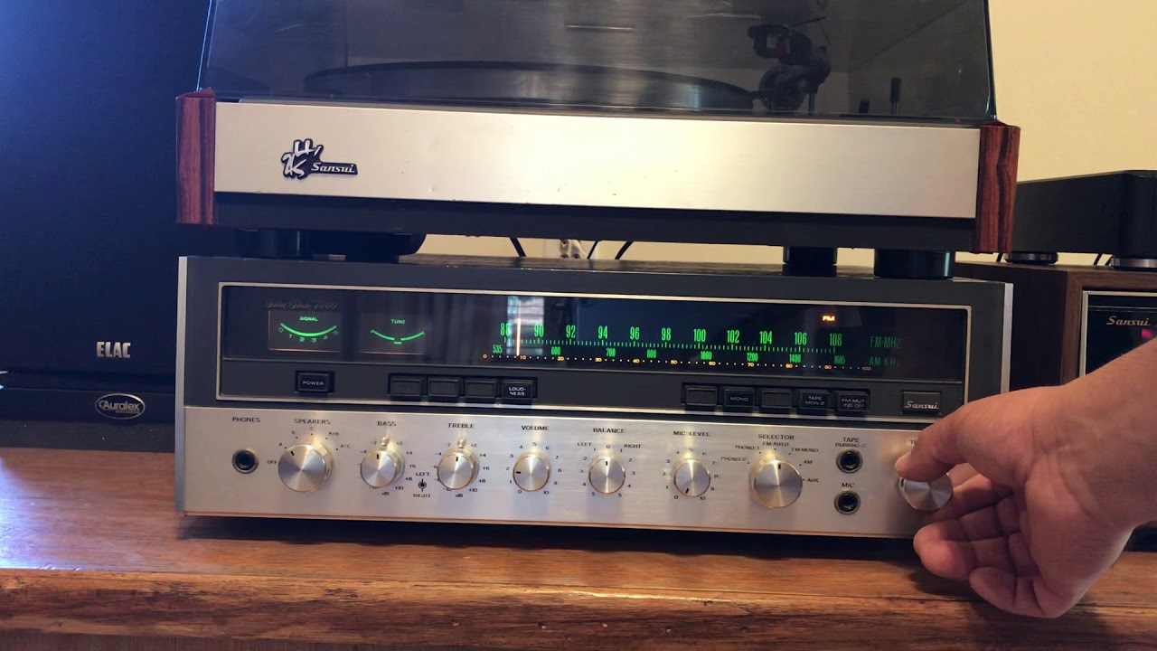 Sansui Solid State 7000 Receiver & Sansui RA-500 Reverb Amp - YouTube