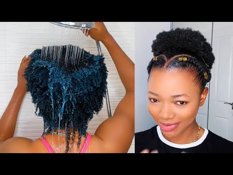 My 4c hair care routine - YouTube