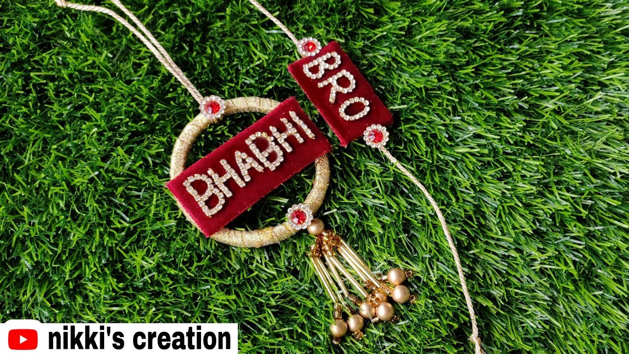 Easy customize rakhi at home / How to make rakhi at home/ Name Rakhi ...