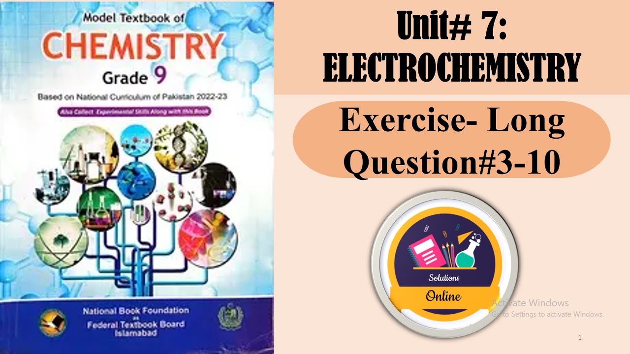 Class 9 Chemistry Unit 7 Electrochemistry – Exercise Questions 3 to 10 ...