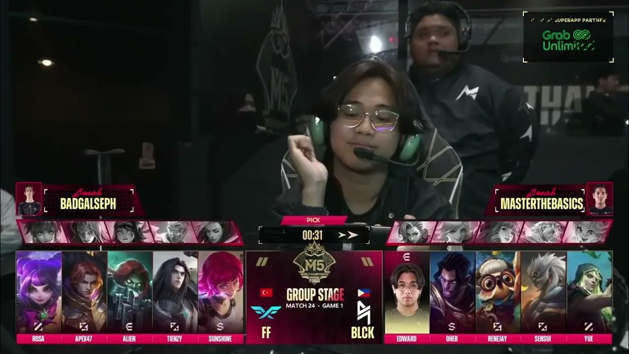 M5 Group Stage Hari 6 | BLACKLIST INTERNATIONAL VS FIRE FLUX ESPORTS | GAME 1 - YouTube