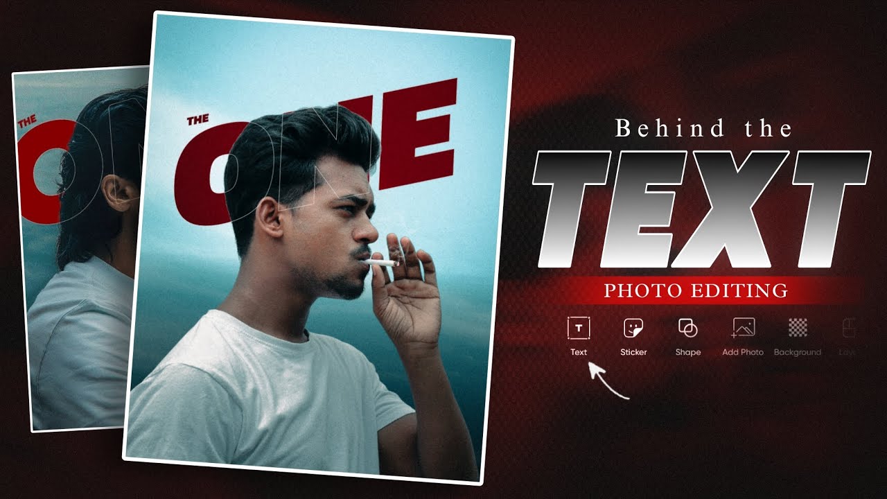 Text Behind The Person Photo Editing - Artistrajk - YouTube