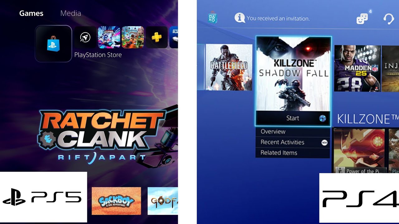 PS5 VS PS4 Interface And Menu - YouTube