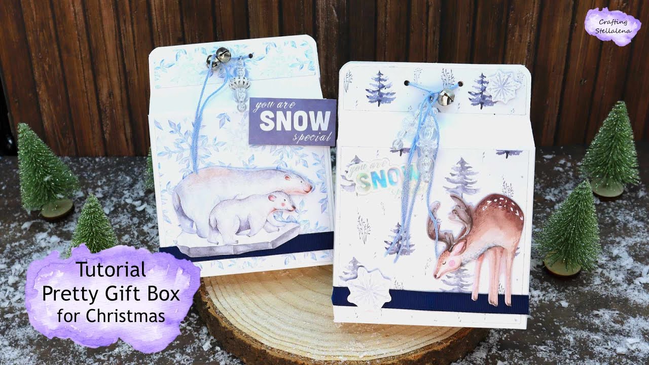 Tutorial Pretty Gift Box for Christmas | Geschenksbox für Weihnachten ...