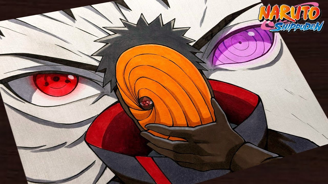 How to Draw "Uchiha Obito" step by step (Tutorial) for beginners ...