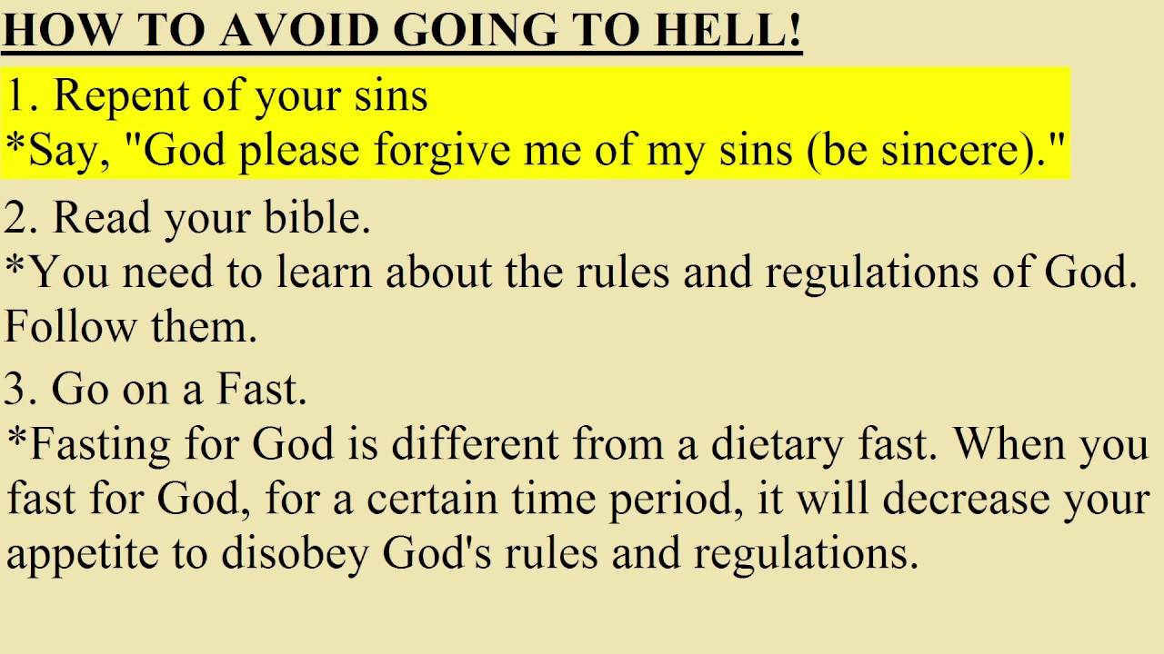 Simple steps to avoid from going to hell - YouTube