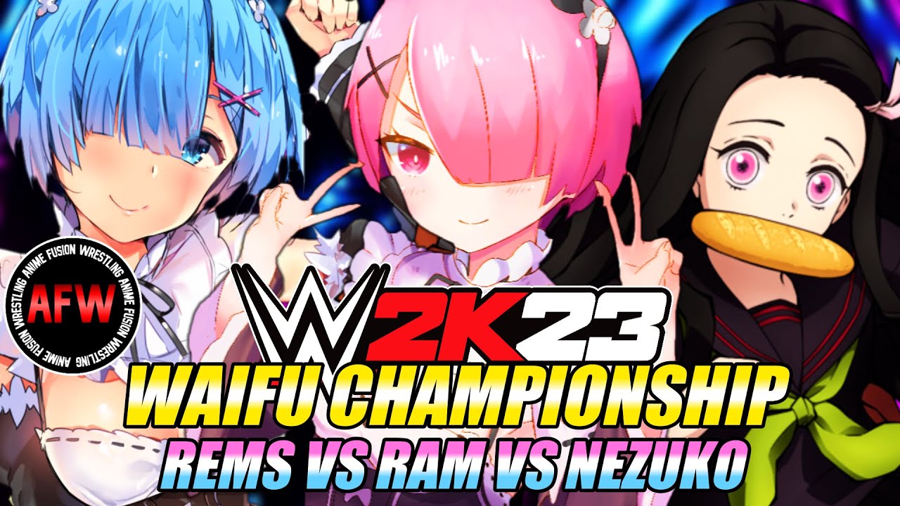 Rem VS Ram VS Nezkuo Kamado | WWE 2K23 | ANIME | Re:ZERO VS Demon ...