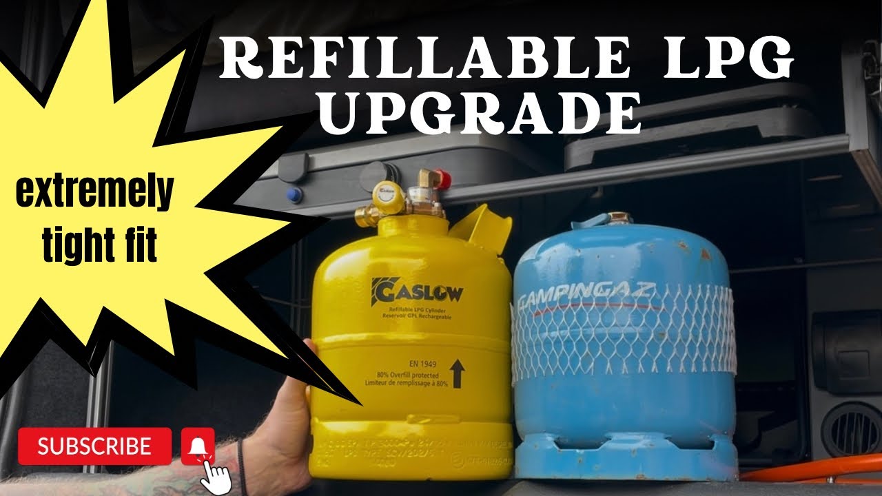 £5 Refillable LPG Campingaz 907 alternative- Gaslow upgrade - YouTube