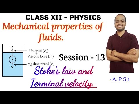 Class XII Physics - Mechanical properties of fluids : Stoke's law ...