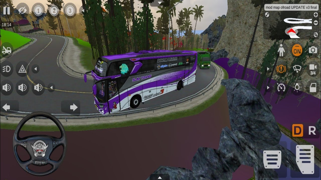 BUS PARIWISATA RATU MAHER MELEWATI JALAN BERKELOK KELOK ! Bus Simulator ...