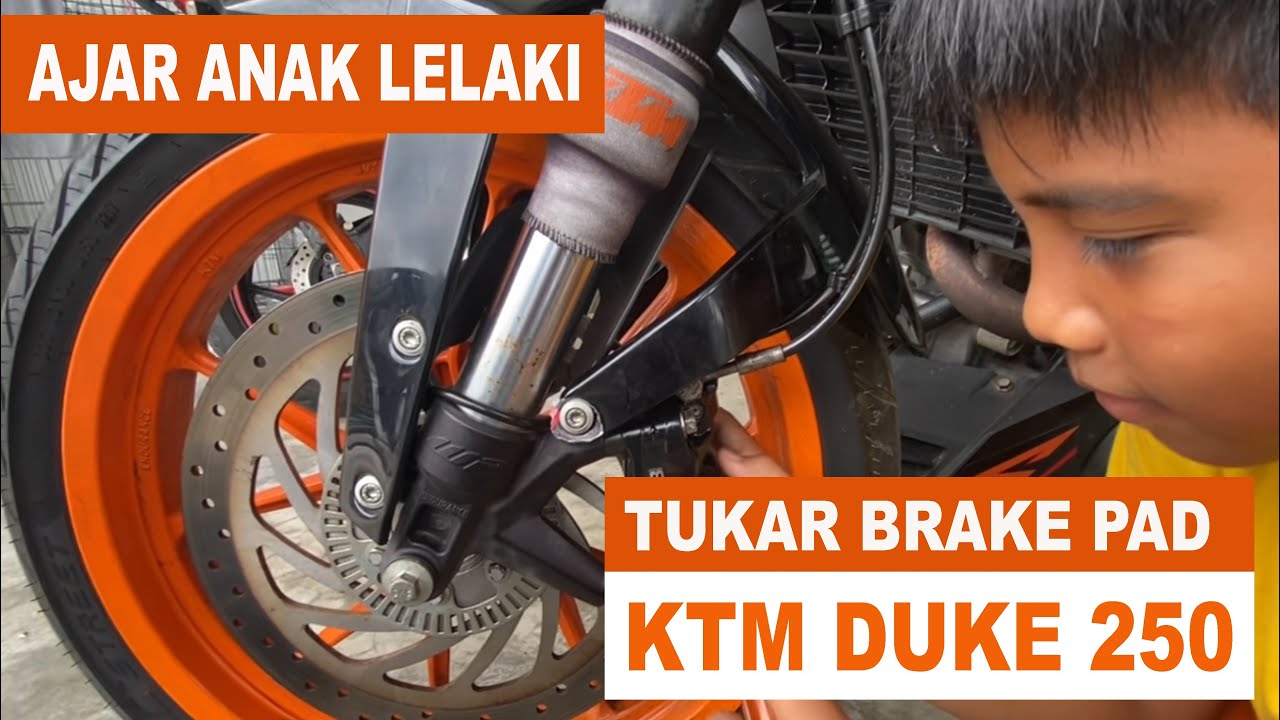 KTM DUKE 250 | TUKAR BRAKE PAD DUKE 200 250 390 - YouTube