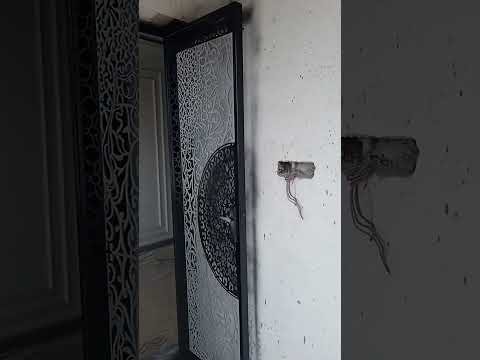 MS pipe doors CNC cutting black and silver metallic deco paint - YouTube