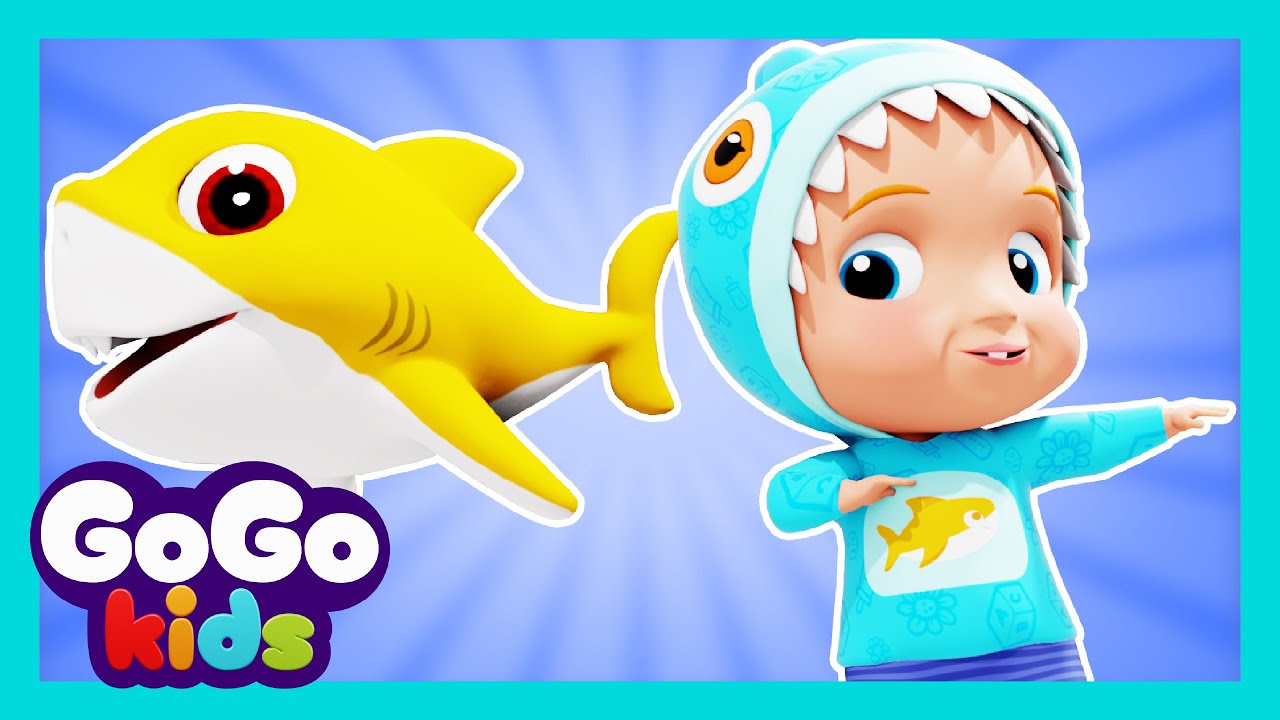 🦈 Baby Shark Dance + Daddy Finger, Finger Family Song - GoGo Kids ...