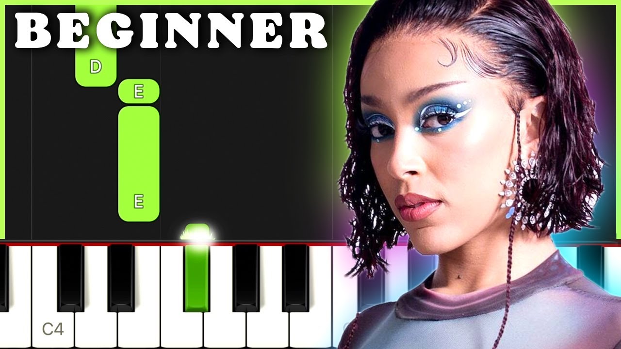 Say So - Doja Cat | BEGINNER ONE HAND PIANO TUTORIAL - YouTube