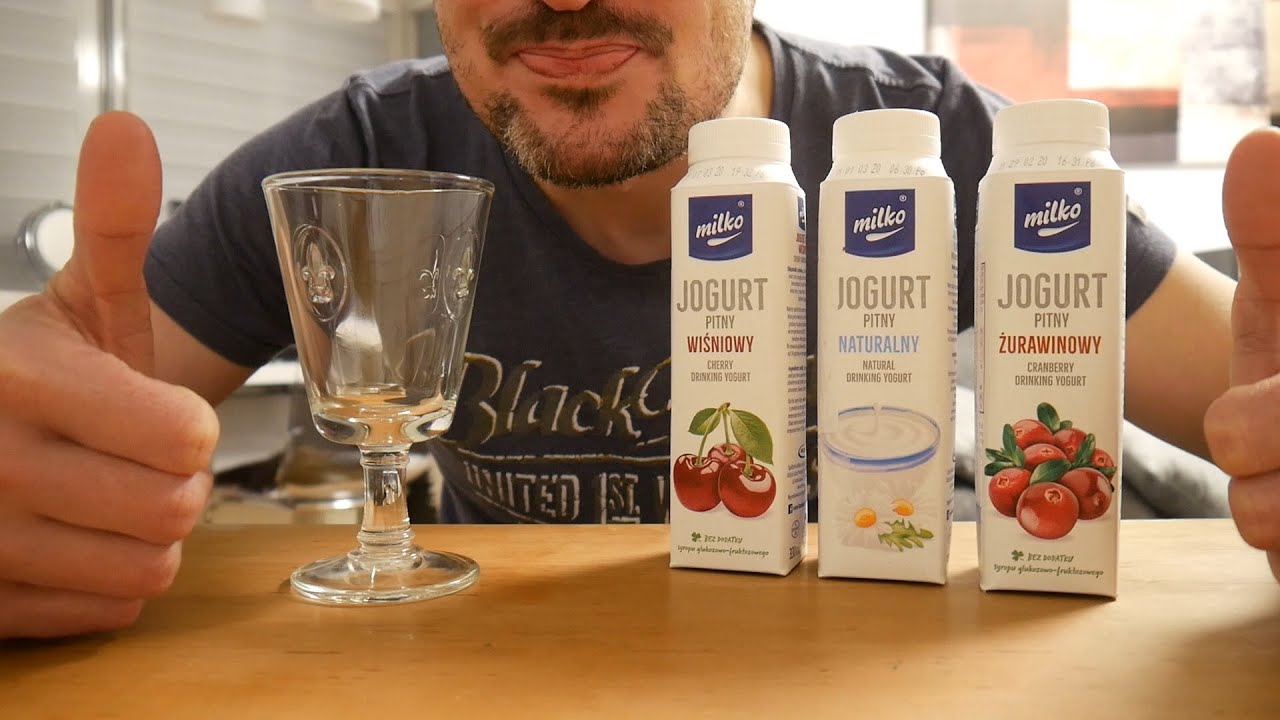 ASMR PO POLSKU – Jogurt Pitny – 3 Flavors of Polish Yogurt Drinks - YouTube