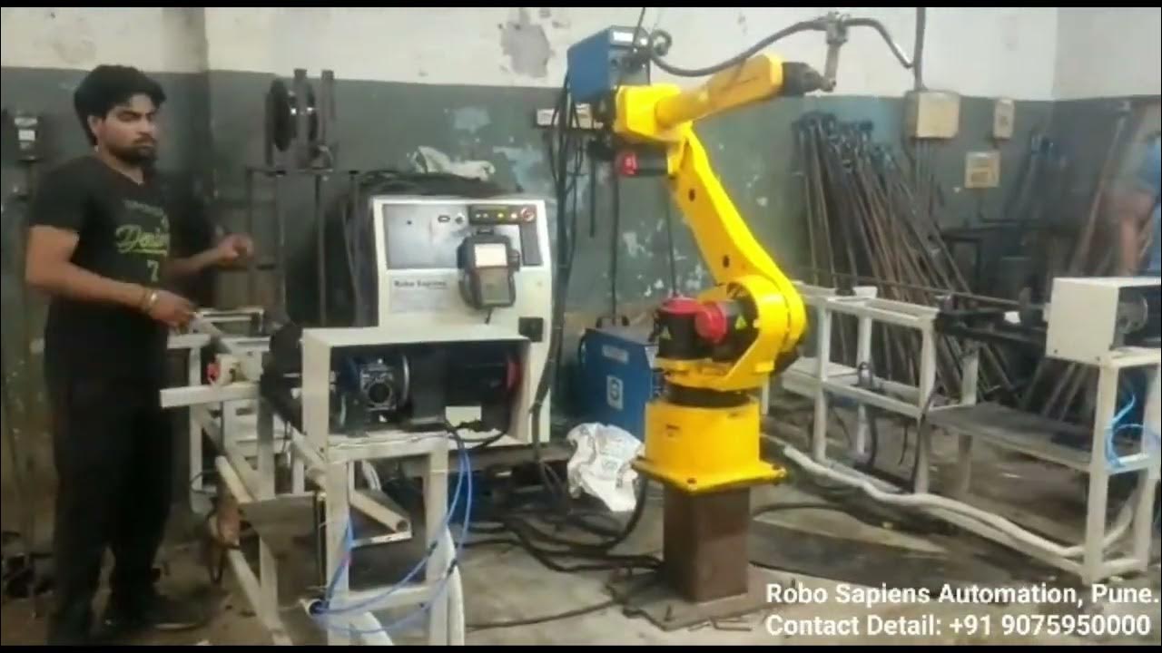Rotary Welding Indexer with Fanuc Robot By Robo Sapiens Automation, Contact; +91 9075950000 ...
