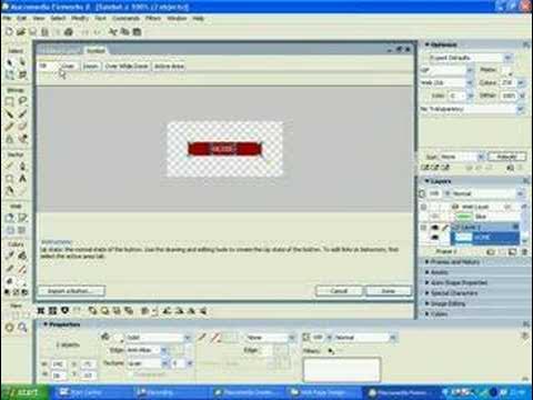 Creating a rollover button using Fireworks MX - YouTube
