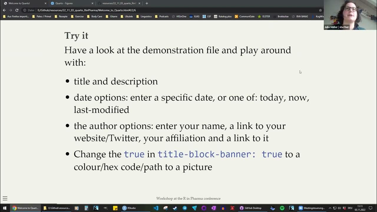 A Hands-on Introduction to Quarto - YouTube
