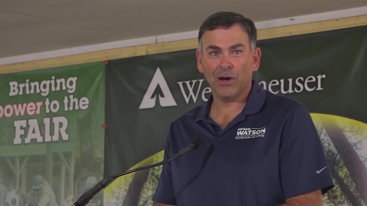 Secretary of State Michael Watson speaks at 2024 Neshoba County Fair ...