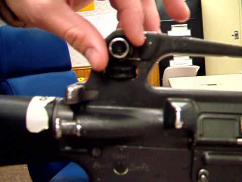 M16 Iron sight adjustments - YouTube