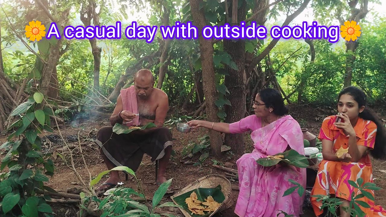A casual evening with outdoor cooking vibes!!| കായ ബജി & ഉരുളകിഴങ്ങ് ...