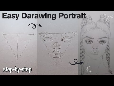 Easy Portrait Drawing Tutorial Using the Triangle Method | Step-by-Step ...