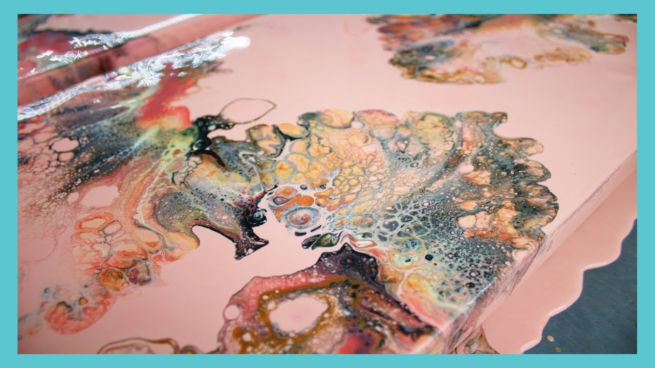 Must Watch! How To Paint a Stunning Rose Pink 2 Canvas Dutch Pour - YouTube