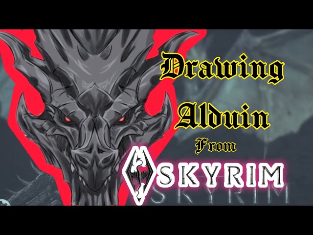 Alduin Head Drawing