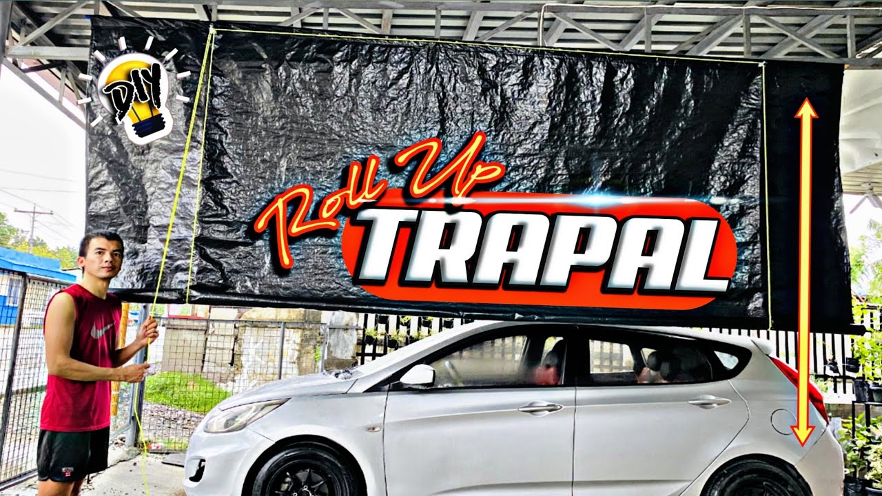 DIY Roll Up Trapal || Barrier for carwash bay - YouTube
