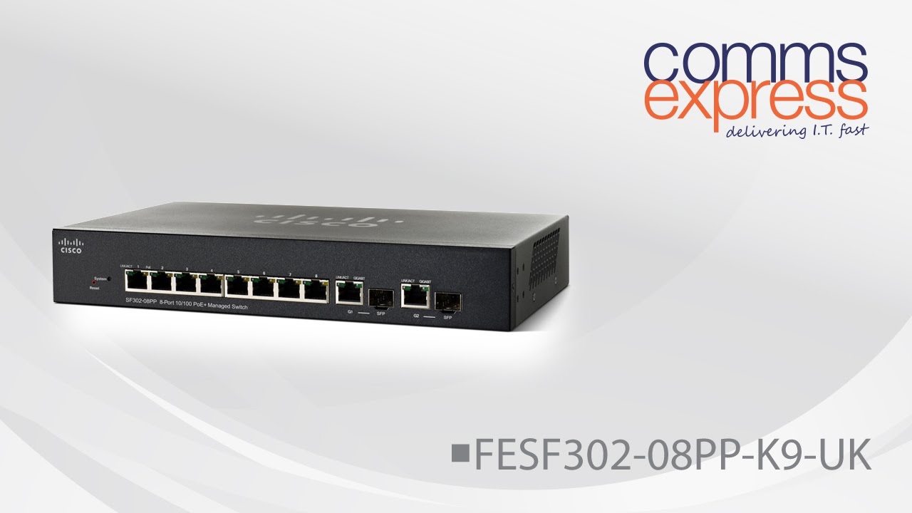 Cisco 300 Series Switch SF302-08PP - YouTube