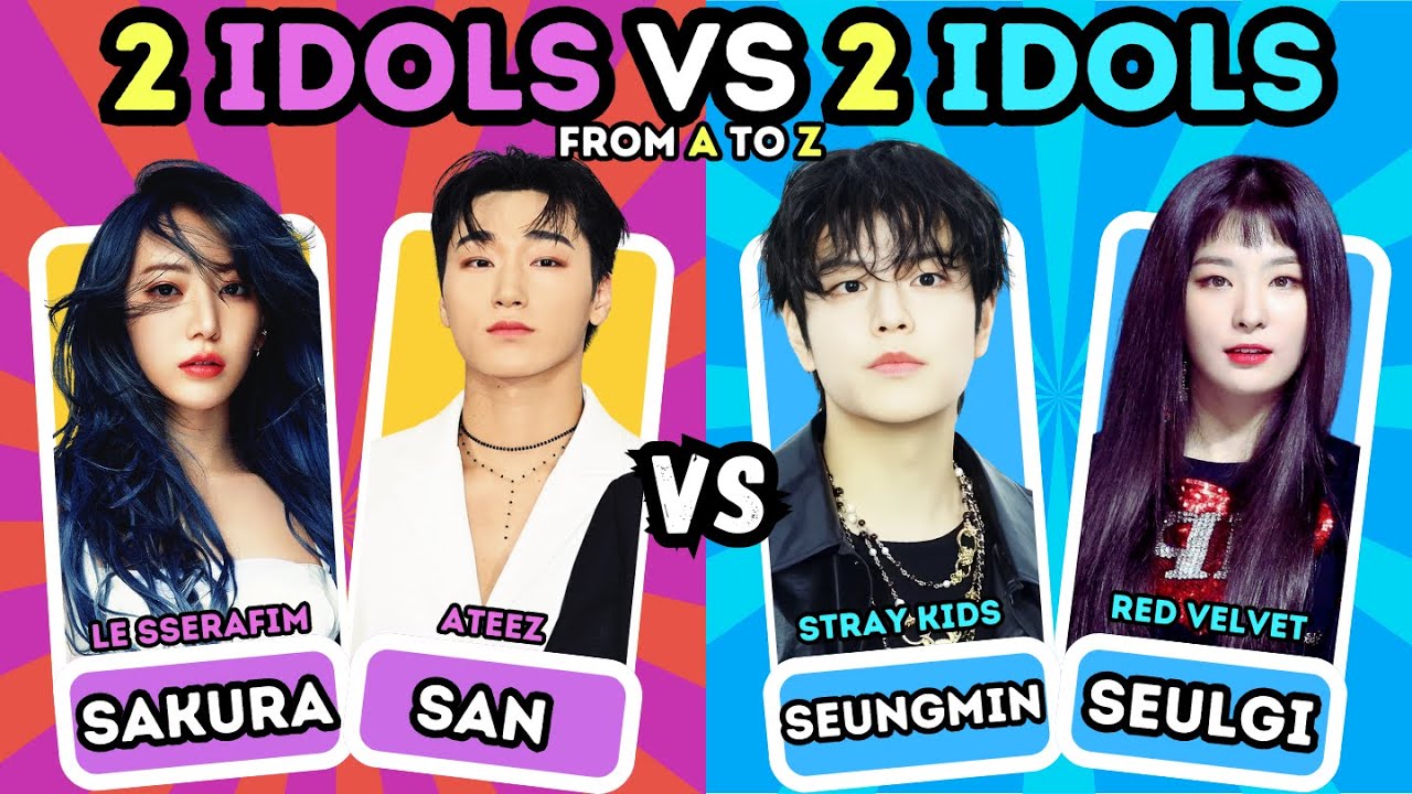 2 IDOLS vs 2 IDOLS: From A to Z 💖 Save One, Drop One: Team vs Team ...