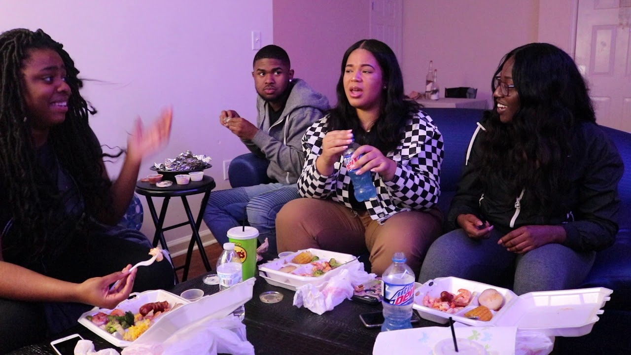 Mukbang With Friends (COLLEGE TALK) | T AND J CHILDS PLAY - YouTube