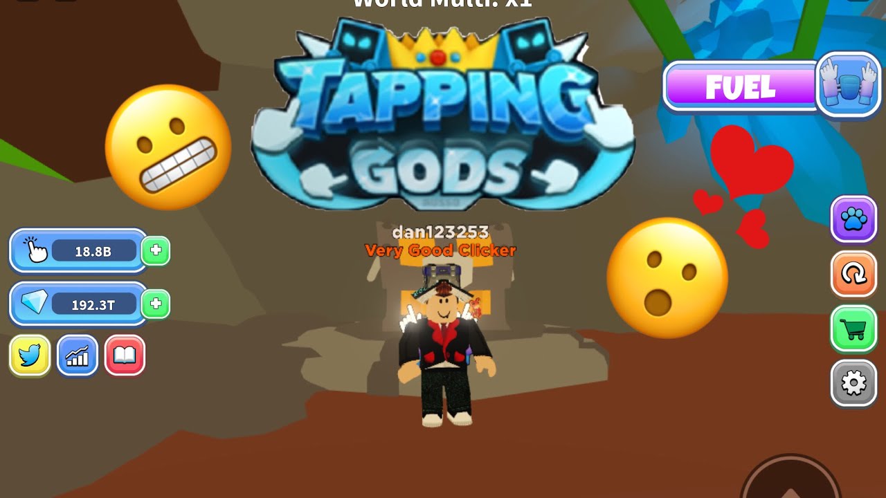 I go inside the secret cave early in roblox tapping gods - YouTube