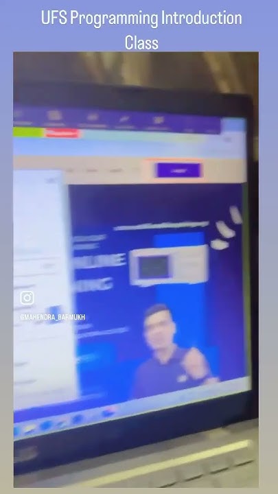 UFS Programming Introduction Class 👍 - YouTube