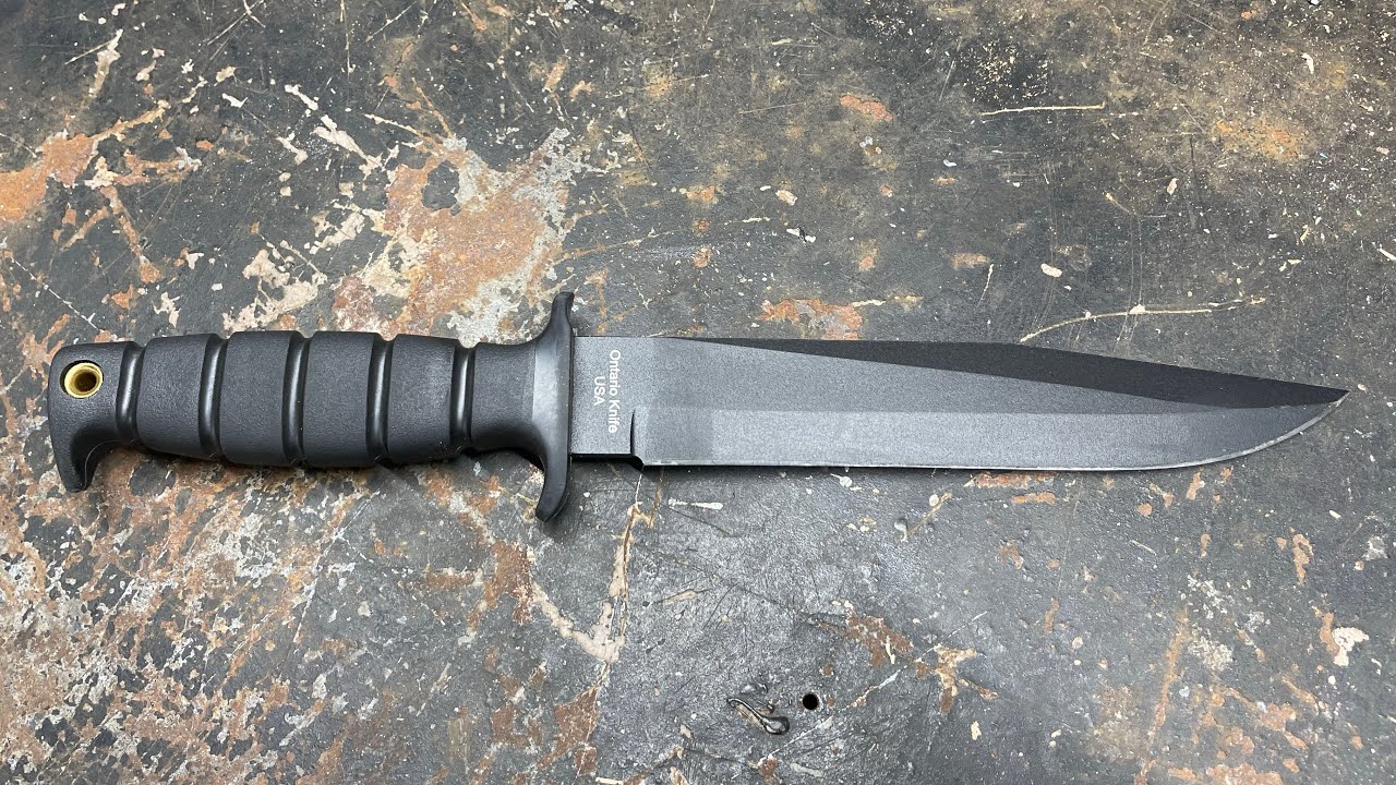 OKC Ontario SP6 fighting knife “initial impressions” - YouTube