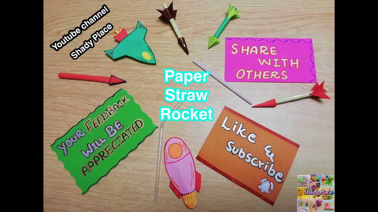 paper straw rocket - YouTube