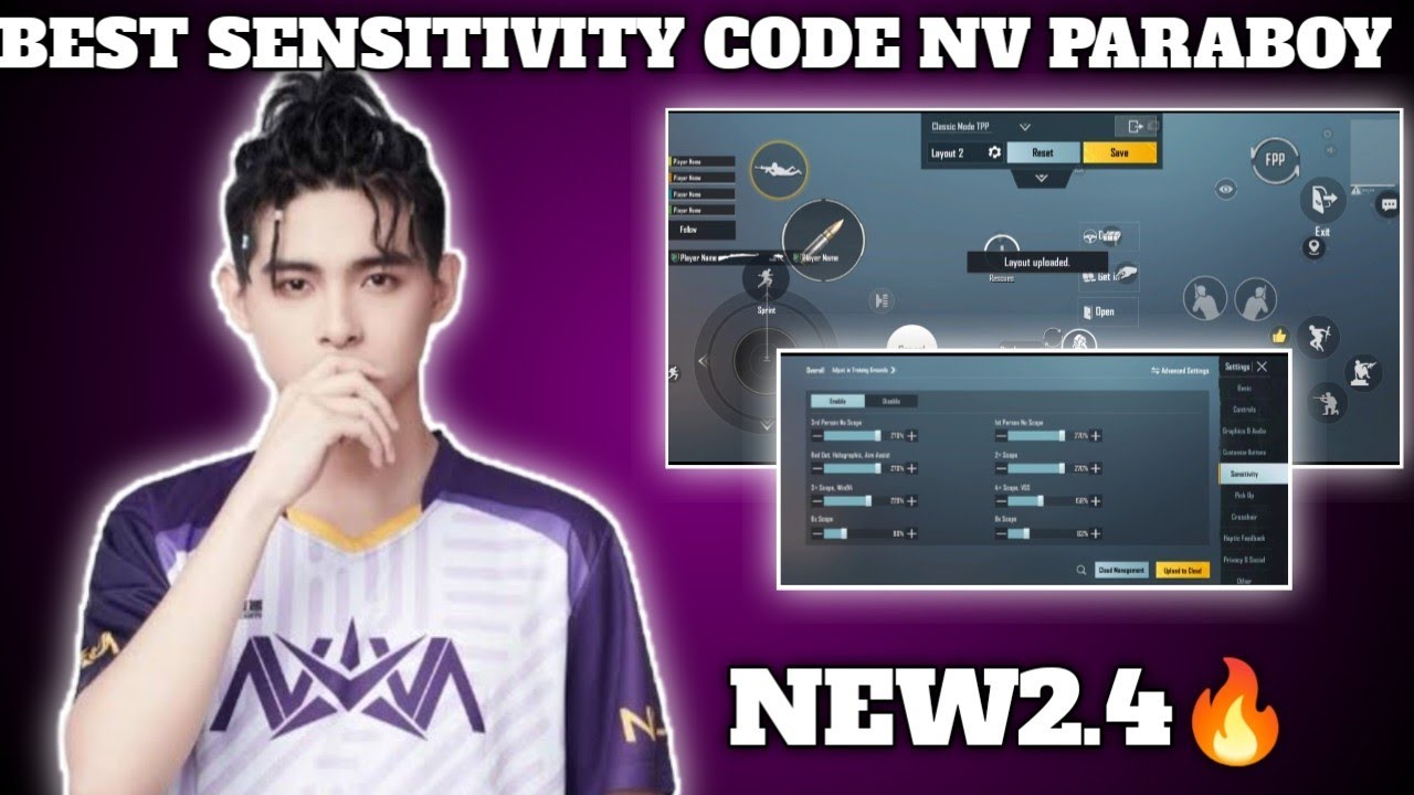 BEST SENSITIVITY CODE BGMI/PUBG NOVA PARABOY SENSITIVITY SETTINGS// NOVA PARABOY CONTROL CODE ...