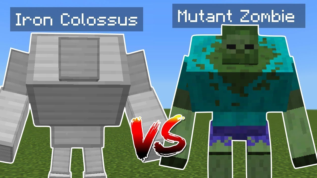 Iron Colossus vs Mutant Zombie | Minecraft - YouTube