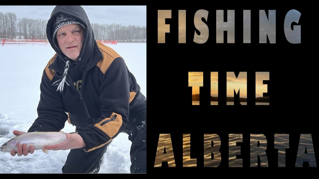 Ice Fishing at Hasse Lake: Catching Rainbow Trout. Underwater Footage ...