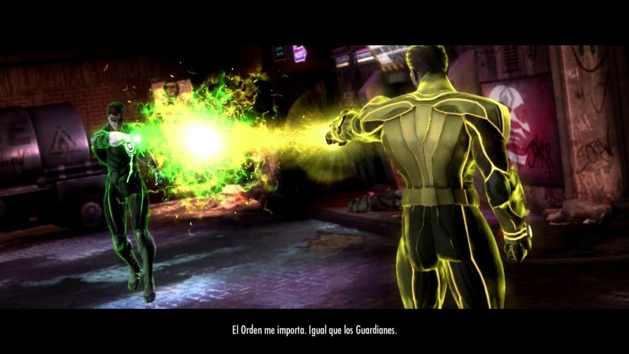 Linterna Verde se enfrenta a Sinestro y a Linterna Amarilla | Injustice ...