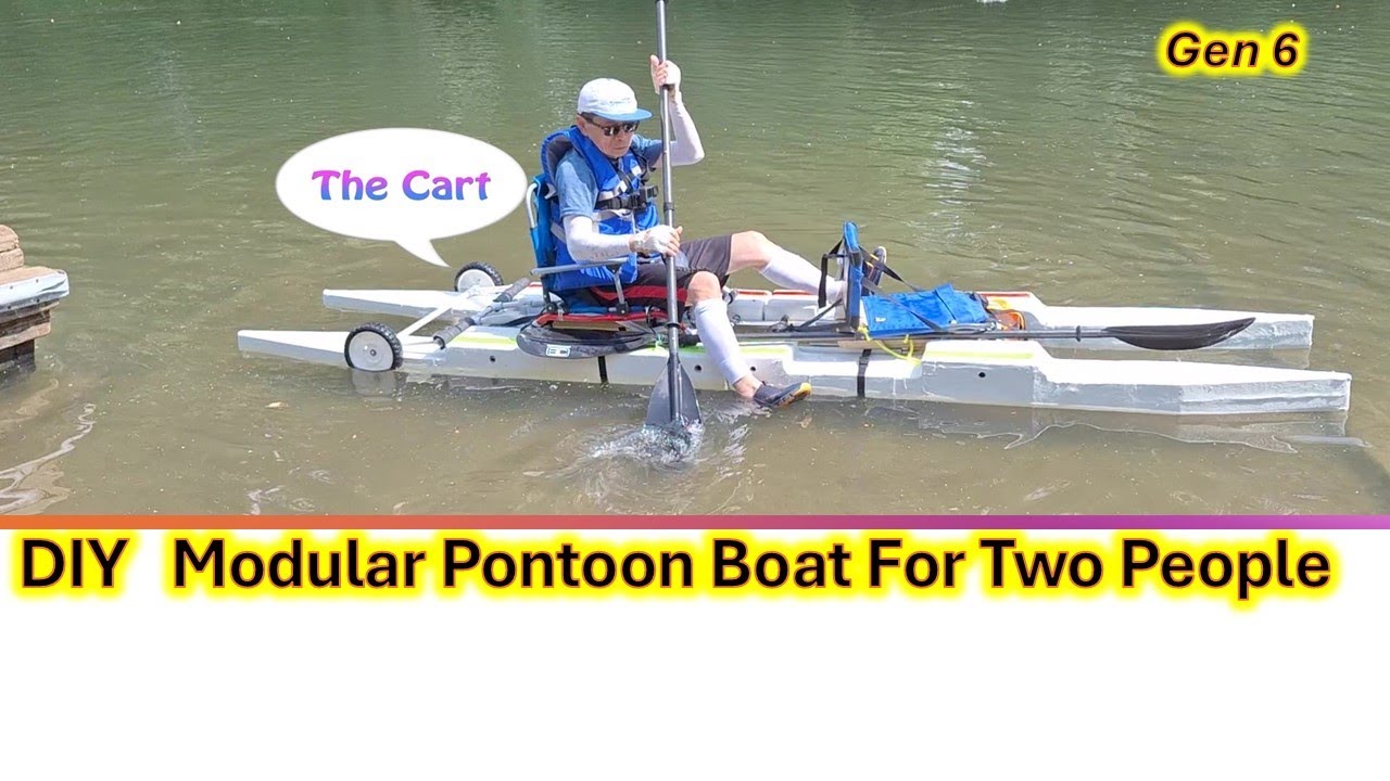 DIY Modular Pontoon Boat For Two People - YouTube