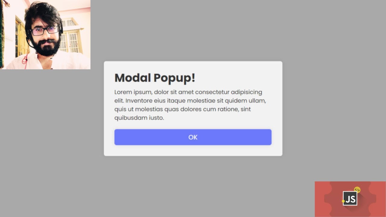 Modal Popup Using Html Css And Javascript Youtube 4851