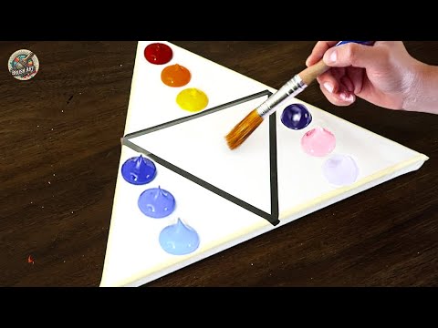 Acrylic Painting Secrets: How to Create an AMAZING Gradient Triangle ...