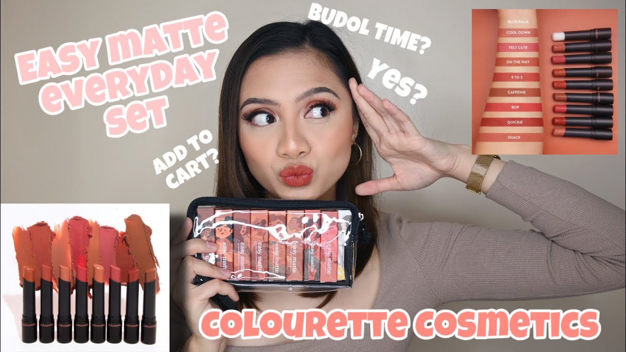 NEW COLOURETTE COSMETICS EASY MATTE VELVET LIPSTICK SWATCH AND REVIEW ...