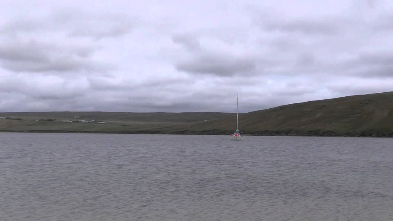 Mid Yell approaching from south east - YouTube