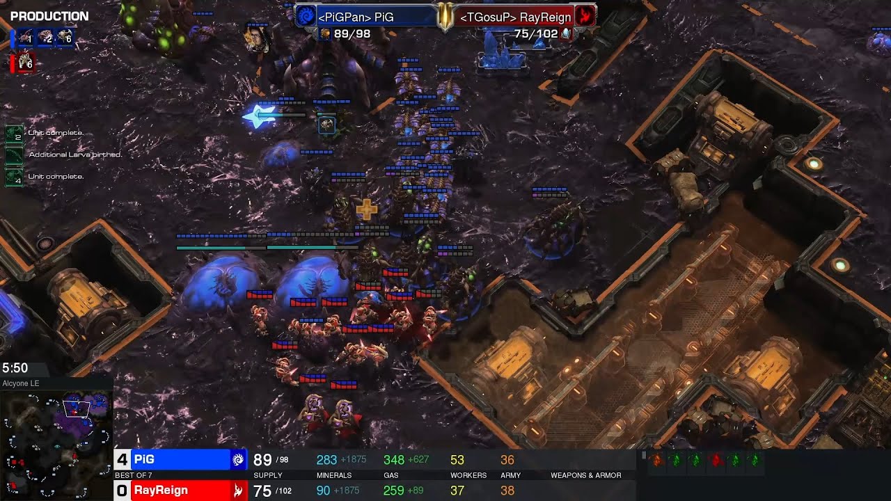 Starcraft II October 2023 PiG Oct28 pig(Z) v rayreign(P) Game 4 MAPS ...